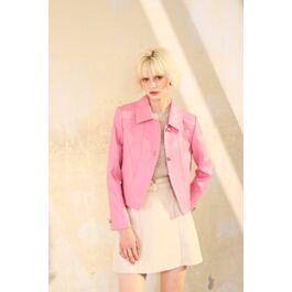 襯衫式皮衣 - HUANG SHU CHI 黃淑琦流行事業